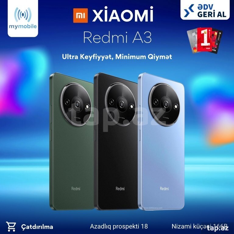 Xiaomi Redmi A3 Midnight Black 128GB/4GB - My Mobile MMC - Mağazalar ...
