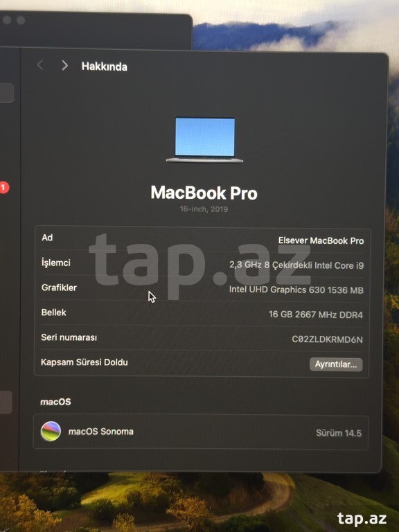Apple Macbook pro 16' 2019 — Bakı, Azərbaycan — Tap.Az