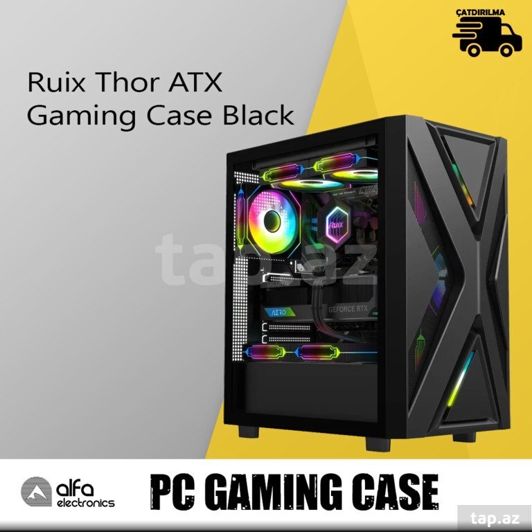 Gaming Case " Ruix Thor ATX (Black)": 63 AZN - Alfa Electronics ...