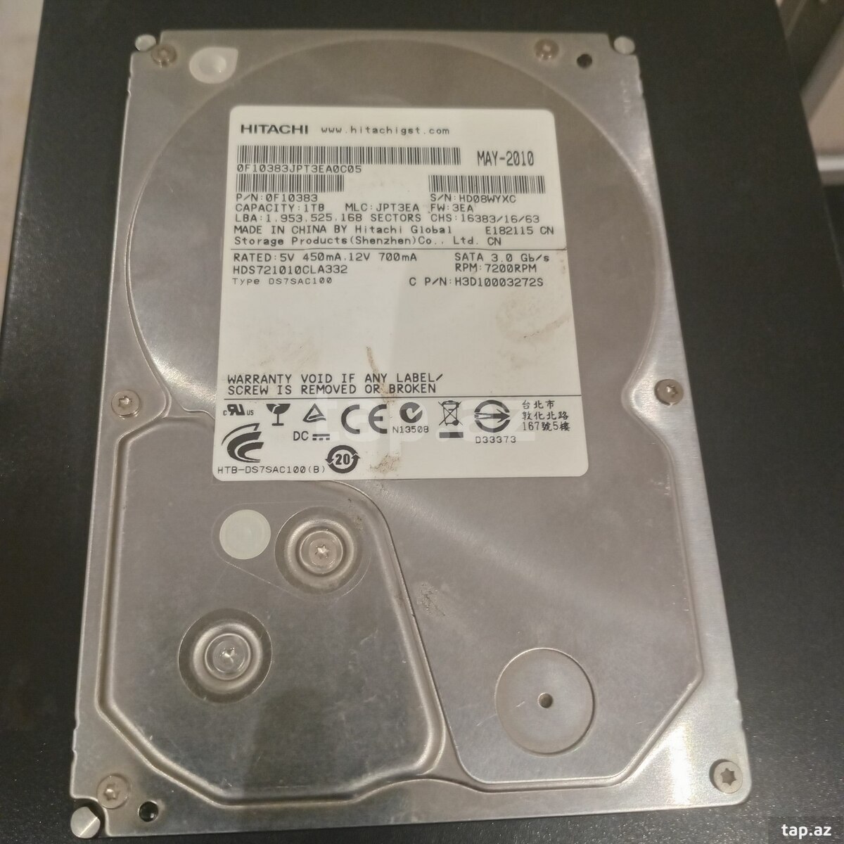 Sərt disk "Hitachi 1TB HDD": 8 AZN — Gəncə, Azərbaycan | 45860514 — Tap.Az