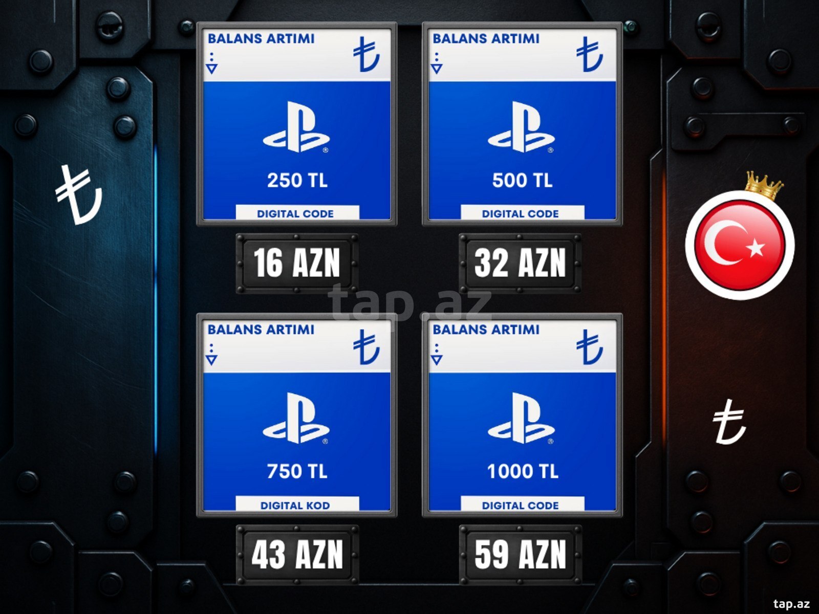 PS4/PS5 üçün "PlayStation TL balans" paketi: 16 AZN — Bakı, Azərbaycan ...