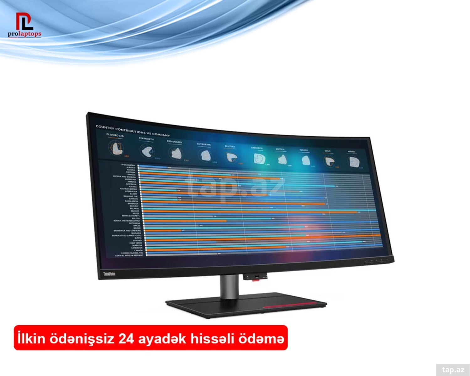 Monitor "Curved Lenovo ThinkVision P40w-20 62C1GAT6EU": 2999 AZN ...