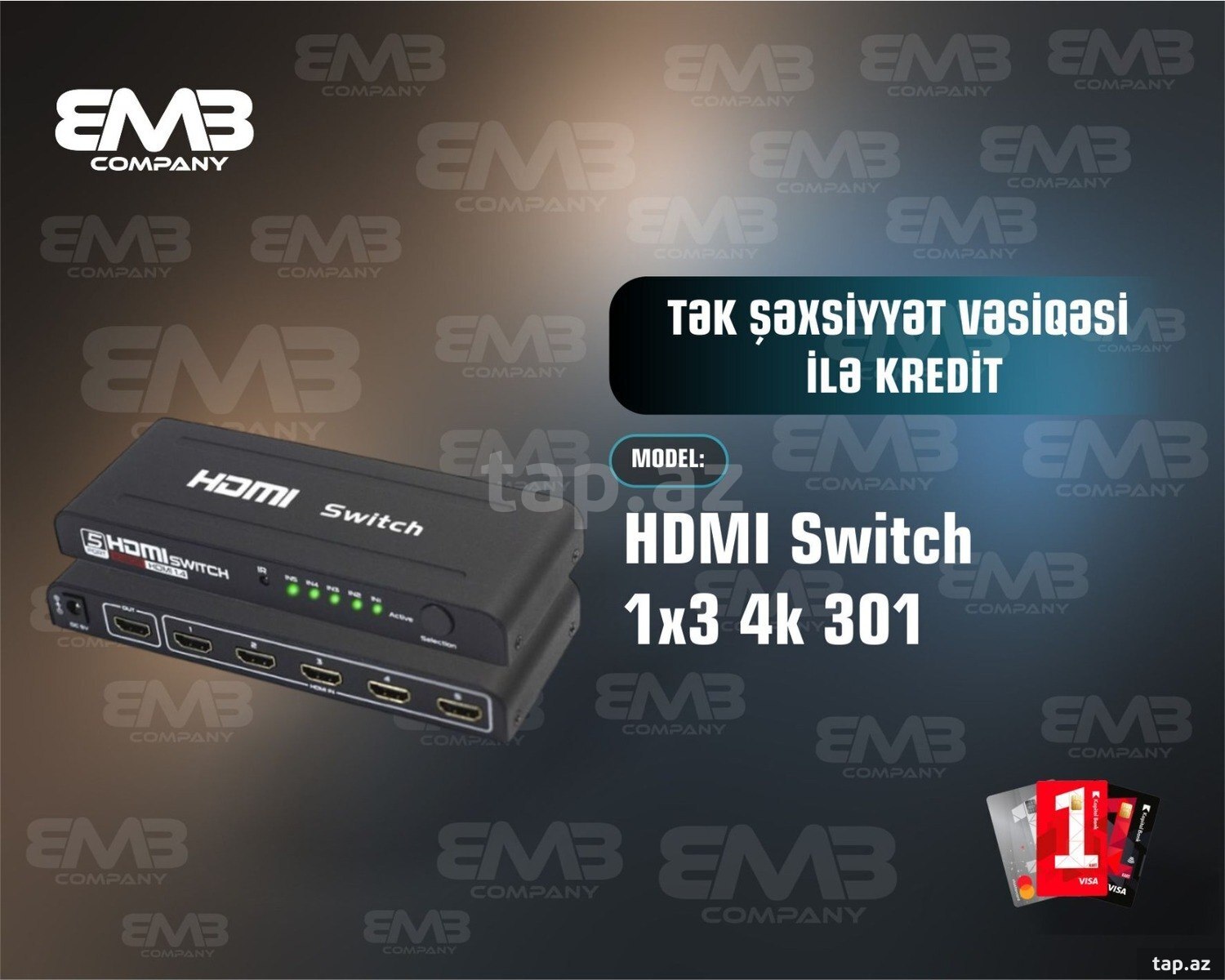 HDMI Switch 1x3 4k 301: 40 AZN - EMB - Mağazalar — Bakı, Azərbaycan ...
