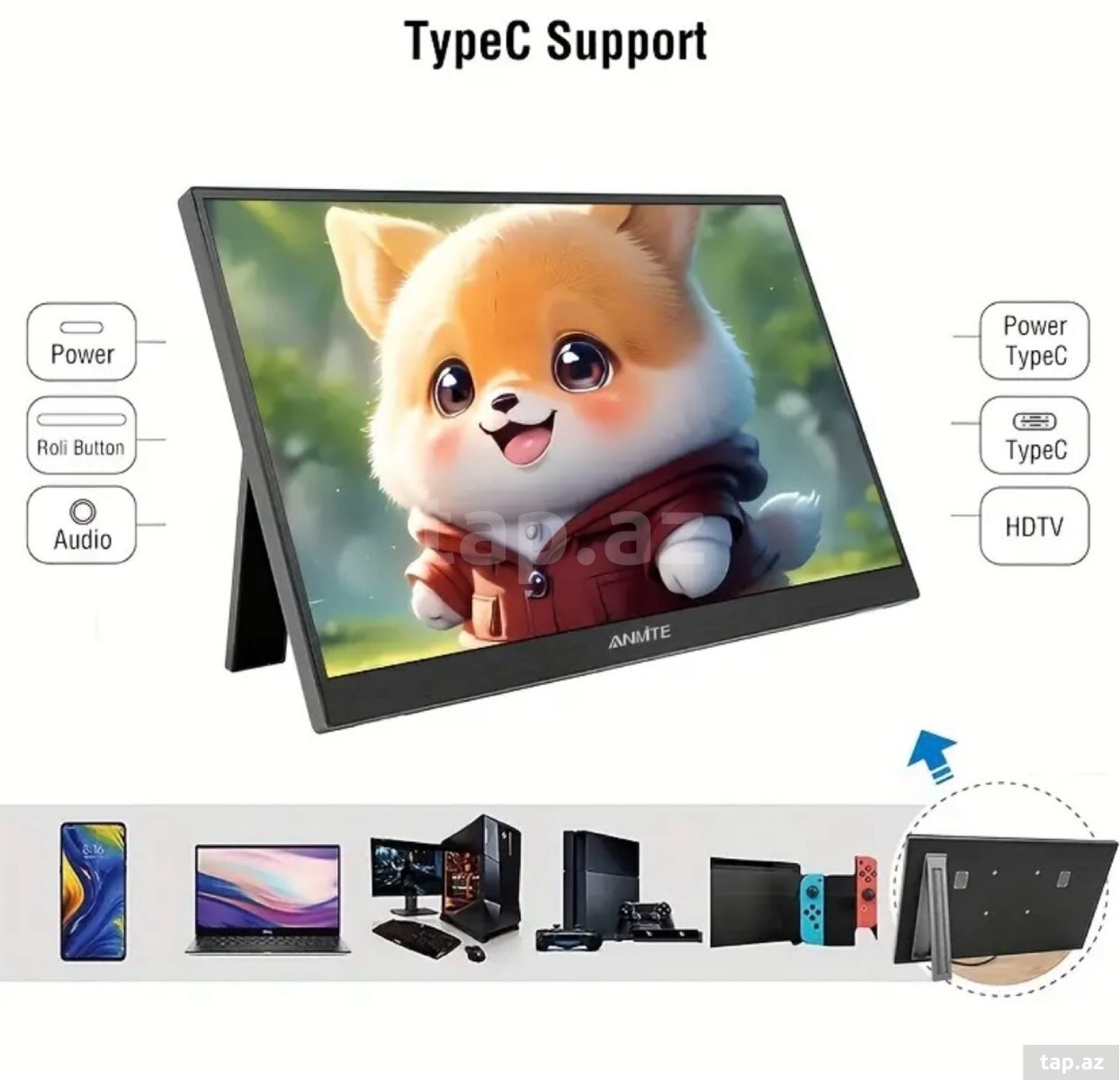 "ANMITE 15.6" portable monitor sensor: 320 AZN — Bakı, Azərbaycan ...