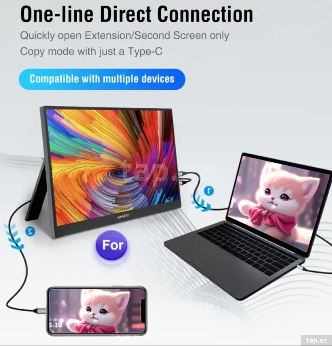 "ANMITE 15.6" portable monitor sensor: 320 AZN — Bakı, Azərbaycan ...