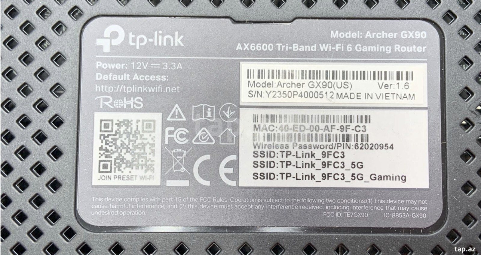 Gaming Router TP-Link Archer GX90 AX6600 TriBand Wi-Fi 6 : 240 AZN ...