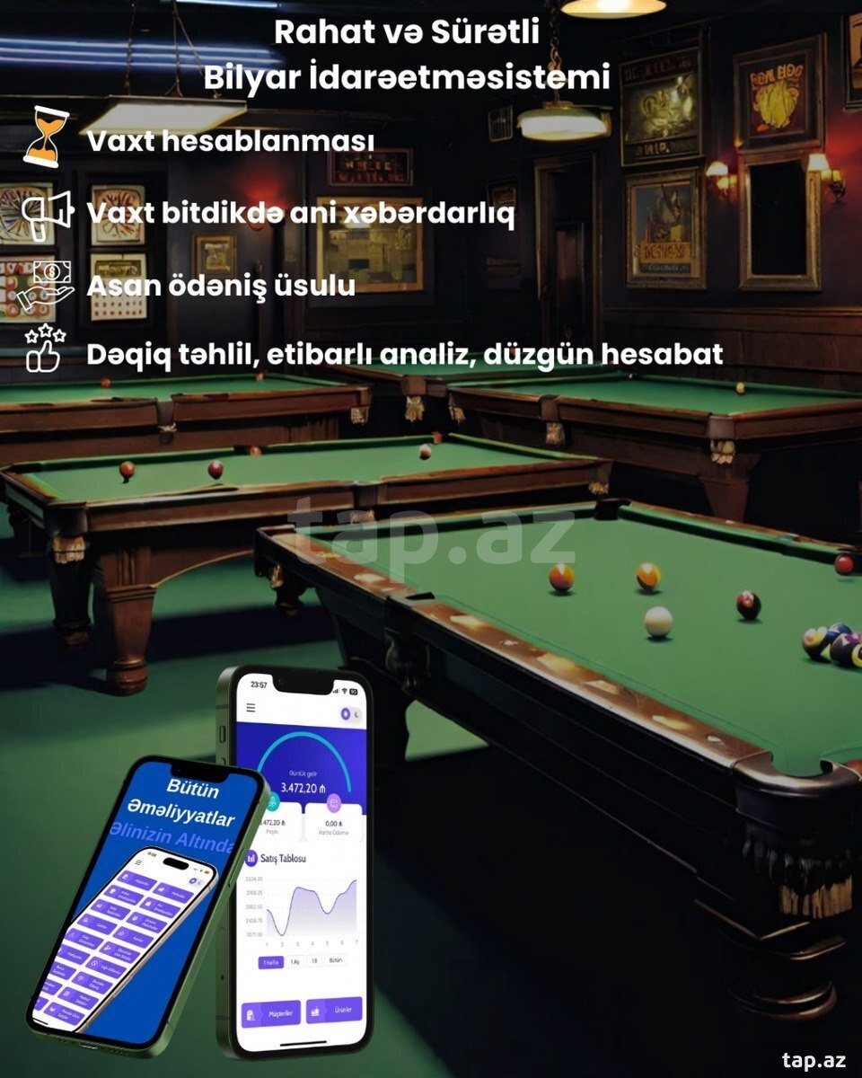 Bilyard Pos satış barkod anbar vaxt abone F1: 980 AZN — Bakı ...