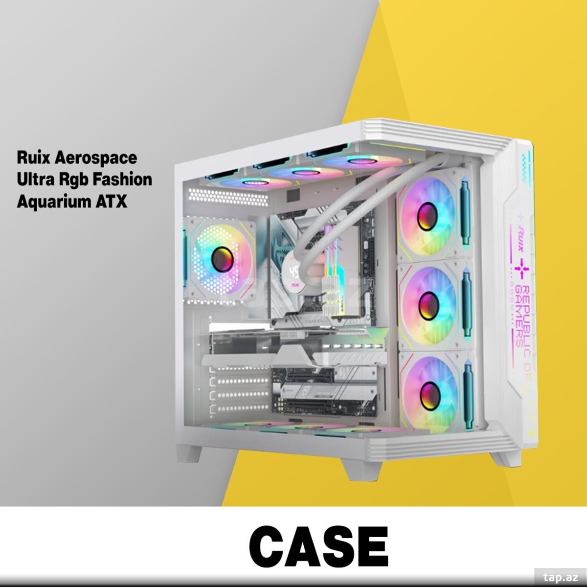 Gaming Case "Ruix Aerospace Aquarium ATX White" : 99 AZN - Alfa ...