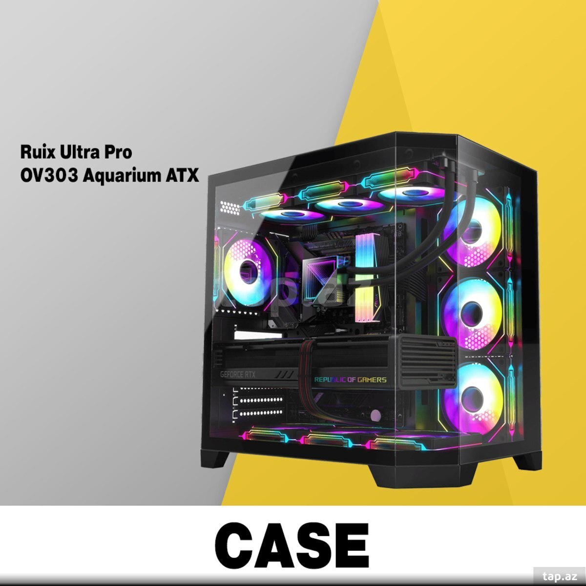 Gaming Case Ruix OV303 Aquarium ATX: 119 AZN - Alfa Electronics ...